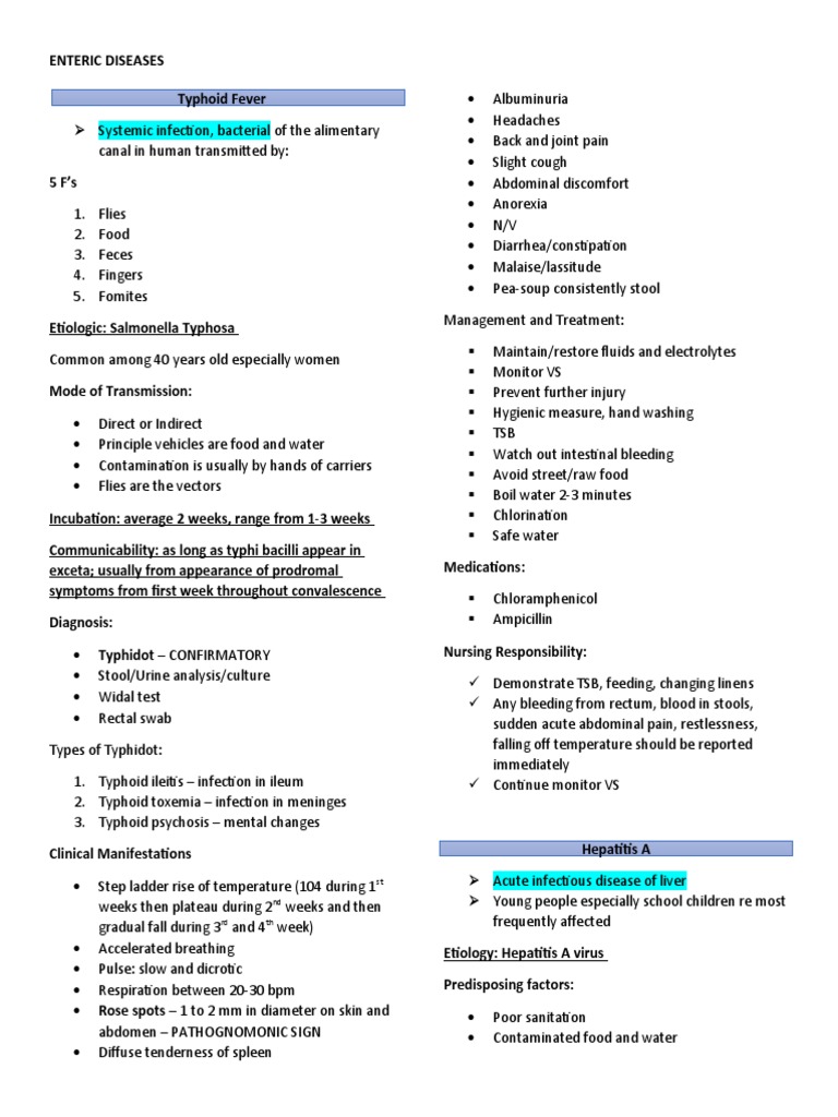 Enteric Disease Pdf Diseases And Disorders Epidemiology