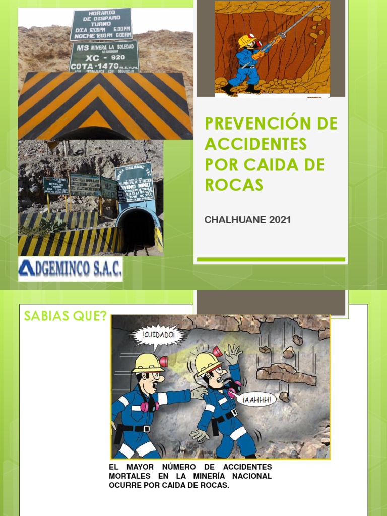 Prevencion de Caida de Rocas | PDF | Roca (geología) | Fractura