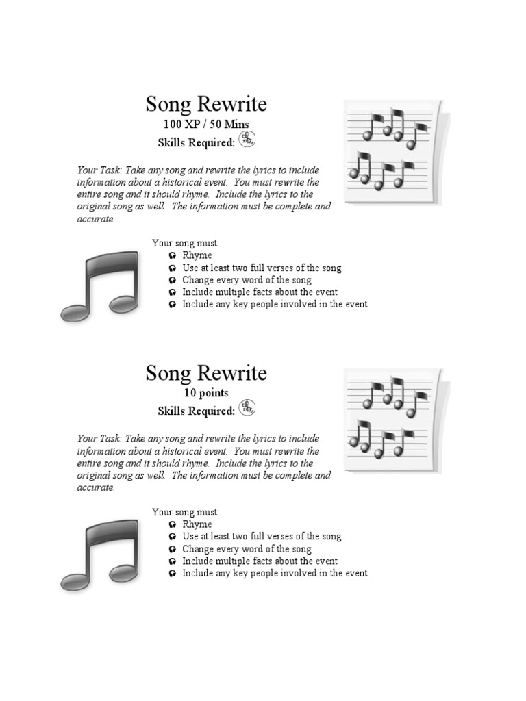 Song Rewrite | PDF