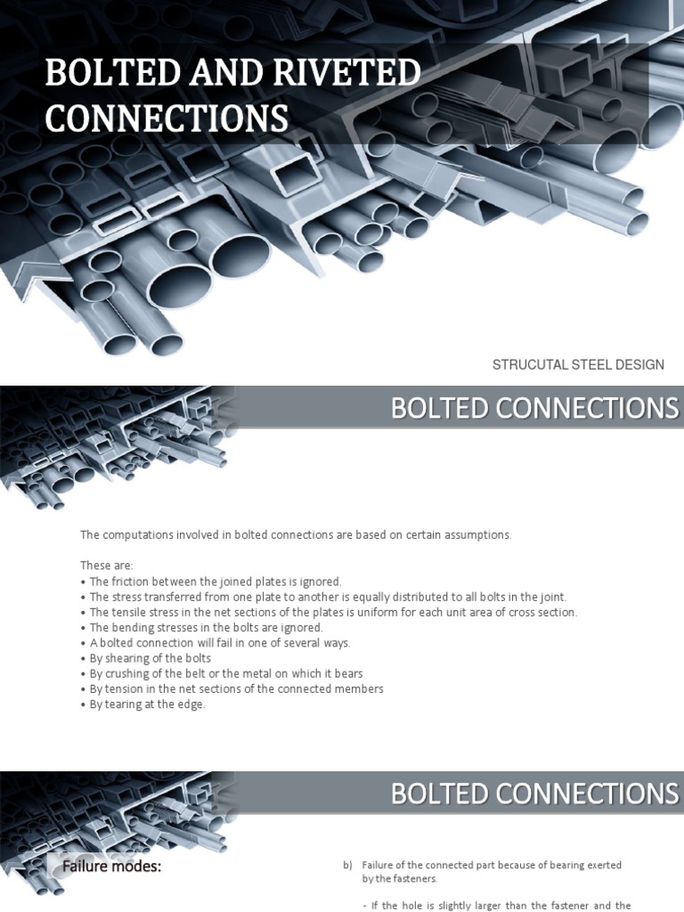 Bolted Connectionn | PDF | Stress (Mechanics) | Screw