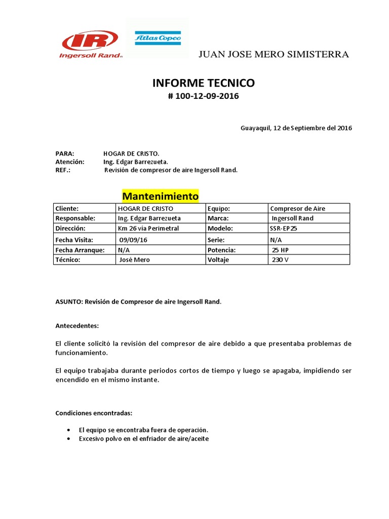 Compresor de Aire Ssr-Ep25 12-09-2016 | PDF | Relé | Ingenieria Eléctrica