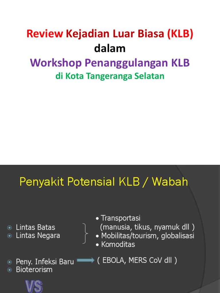 Review Kejadian Luar Biasa (KLB) | PDF Review Kejadian Luar Biasa (KLB) | PDF