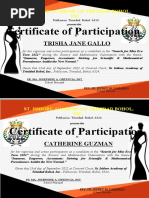 Sample Certificates For Judges | PDF