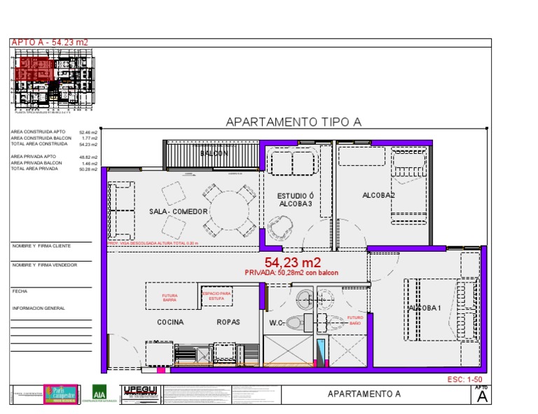 19 Plano Apto | PDF | Arquitecto | Contratista general