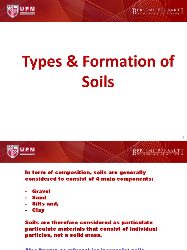 Types & Formation of Soils | Download Free PDF | Sand | Soil