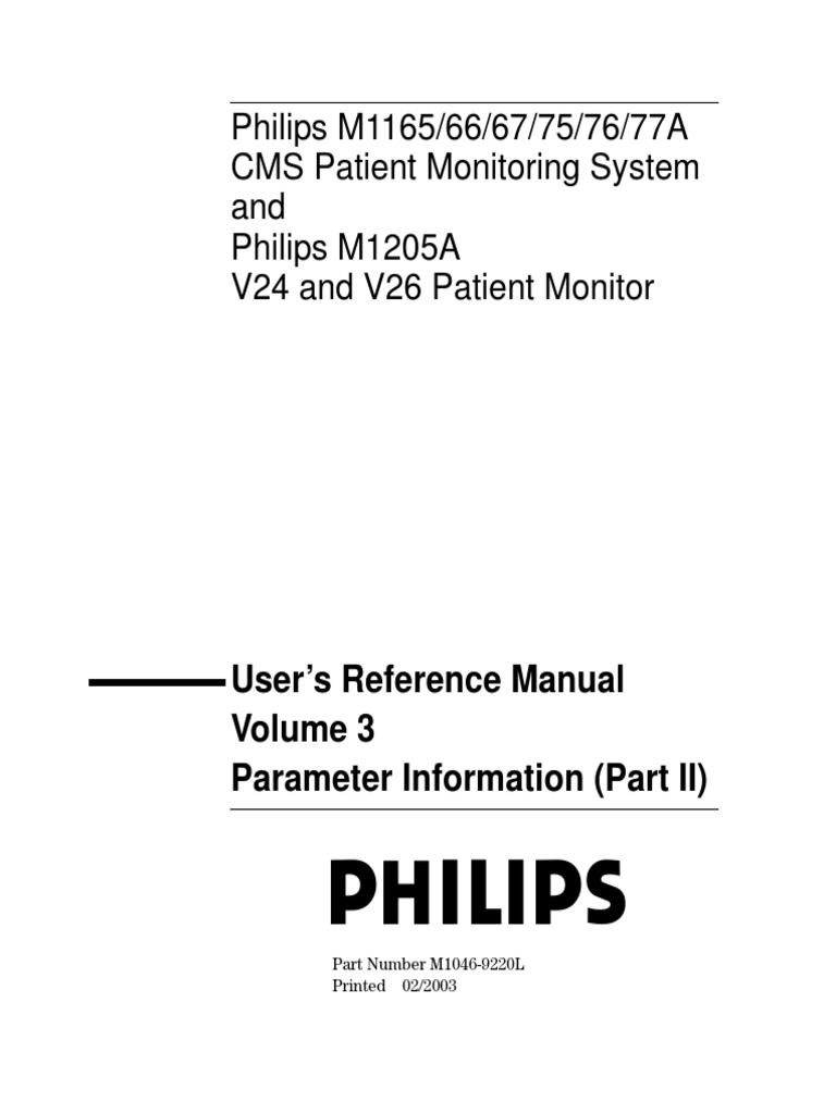 Philips M1165/66/67/75/76/77A CMS Patient Monitoring System and Philips ...