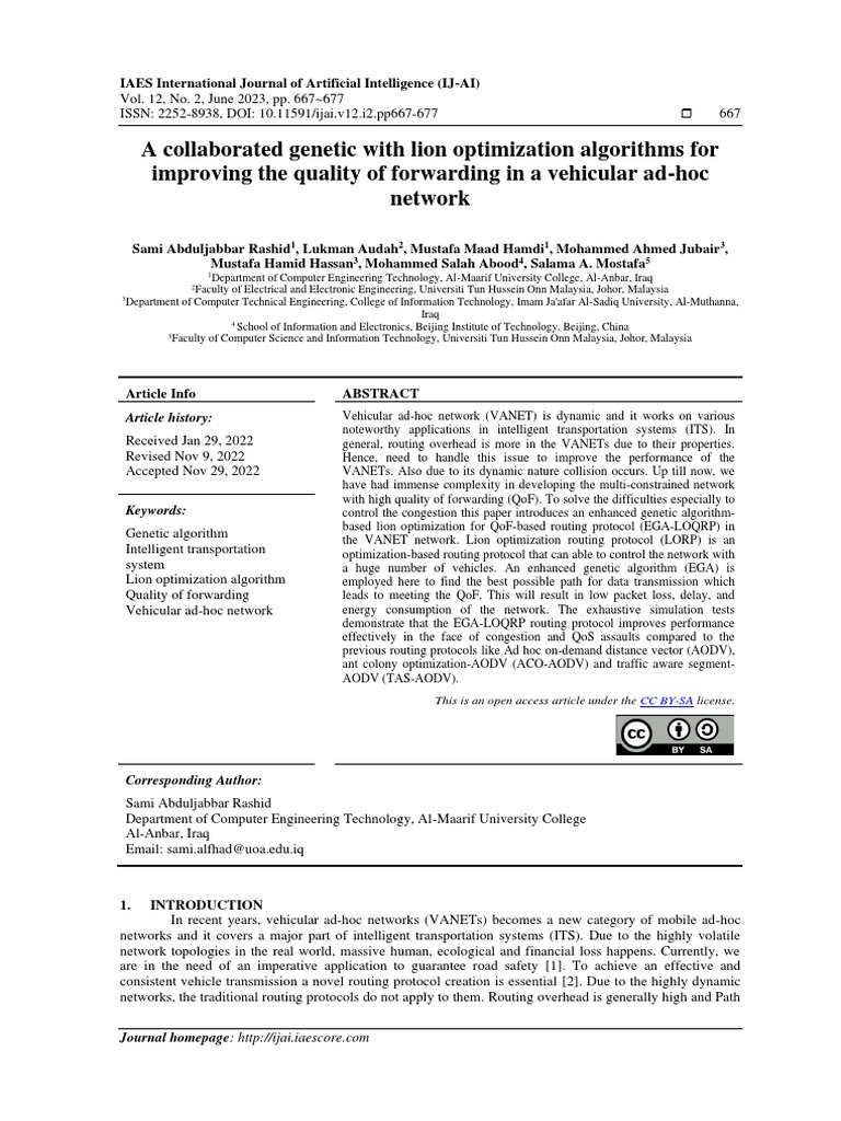 A Collaborated Genetic With Lion Optimization Algorithms For Improving ...