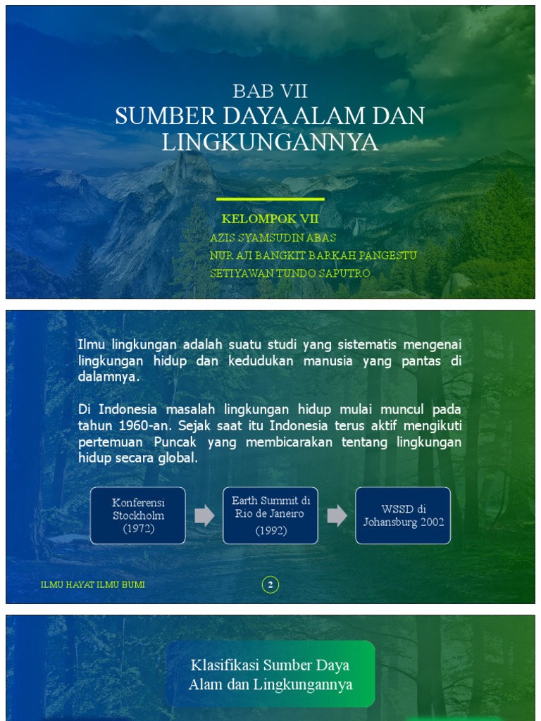 Klasifikasi Sumber Daya Alam dan Lingkungan | PDF