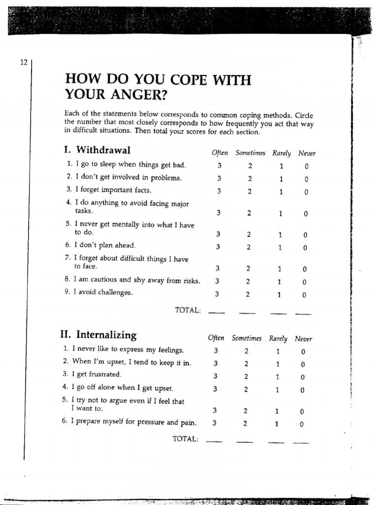 Anger Inventory | Download Free PDF | Anger | Subjective Experience