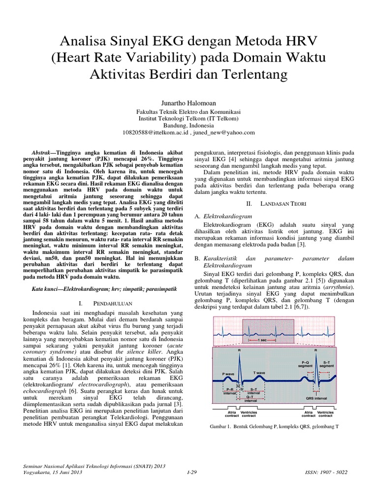 ID Analisa Sinyal Ekg Dengan Metoda HRV Hea | PDF