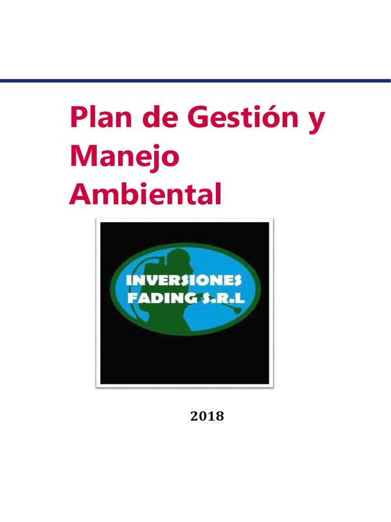 Plan de Gestión Ambiental-INV FADING | PDF | Contaminación | Residuos