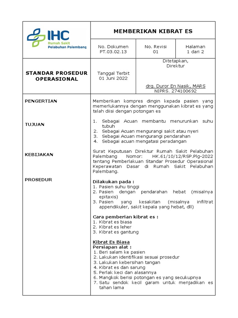 Spo Memberikan Kibrat Es | PDF