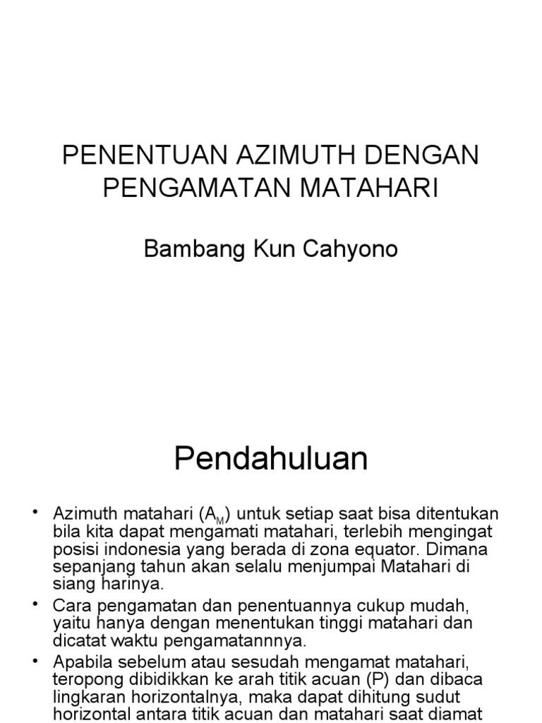 Azimuth Matahari Pdf