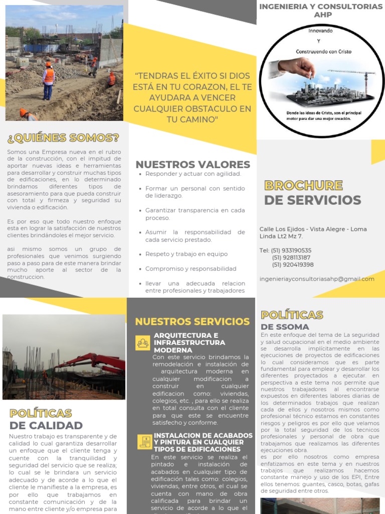 Brochure Constructora | PDF | Economias