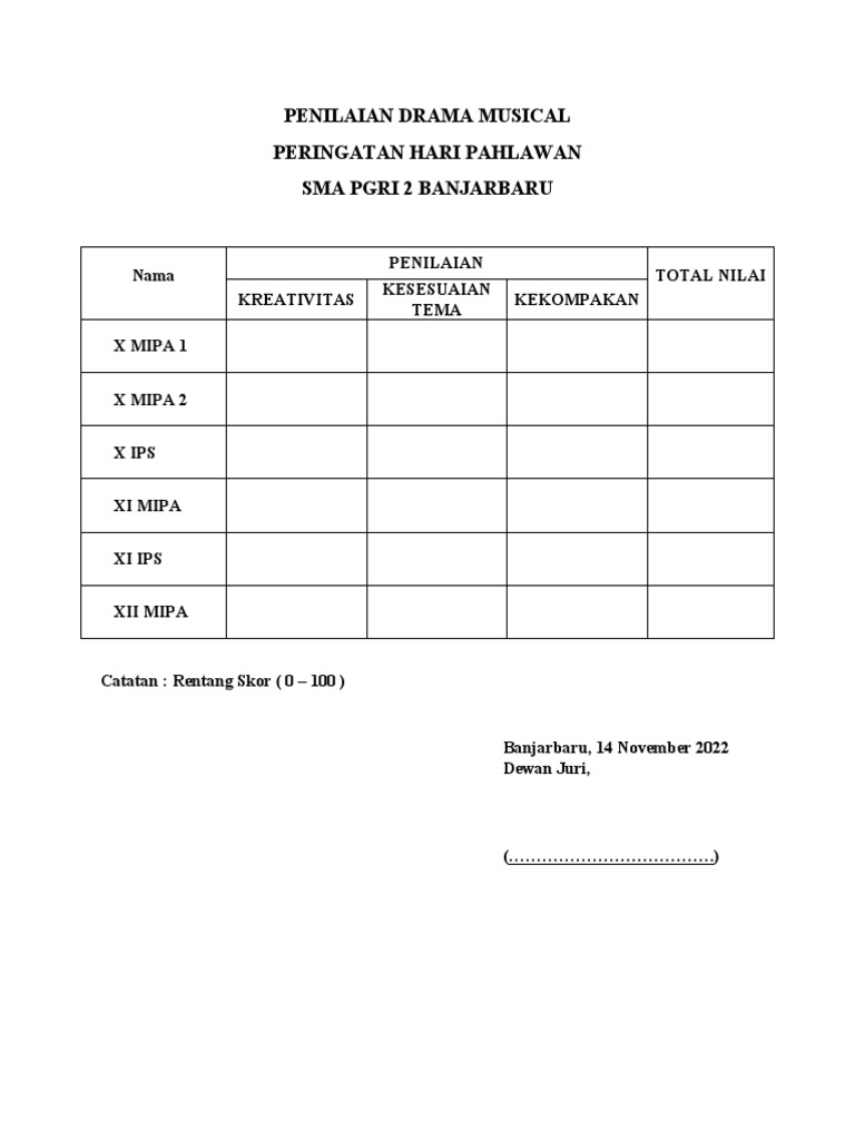 Penilaian Lomba Paduan Suara | PDF