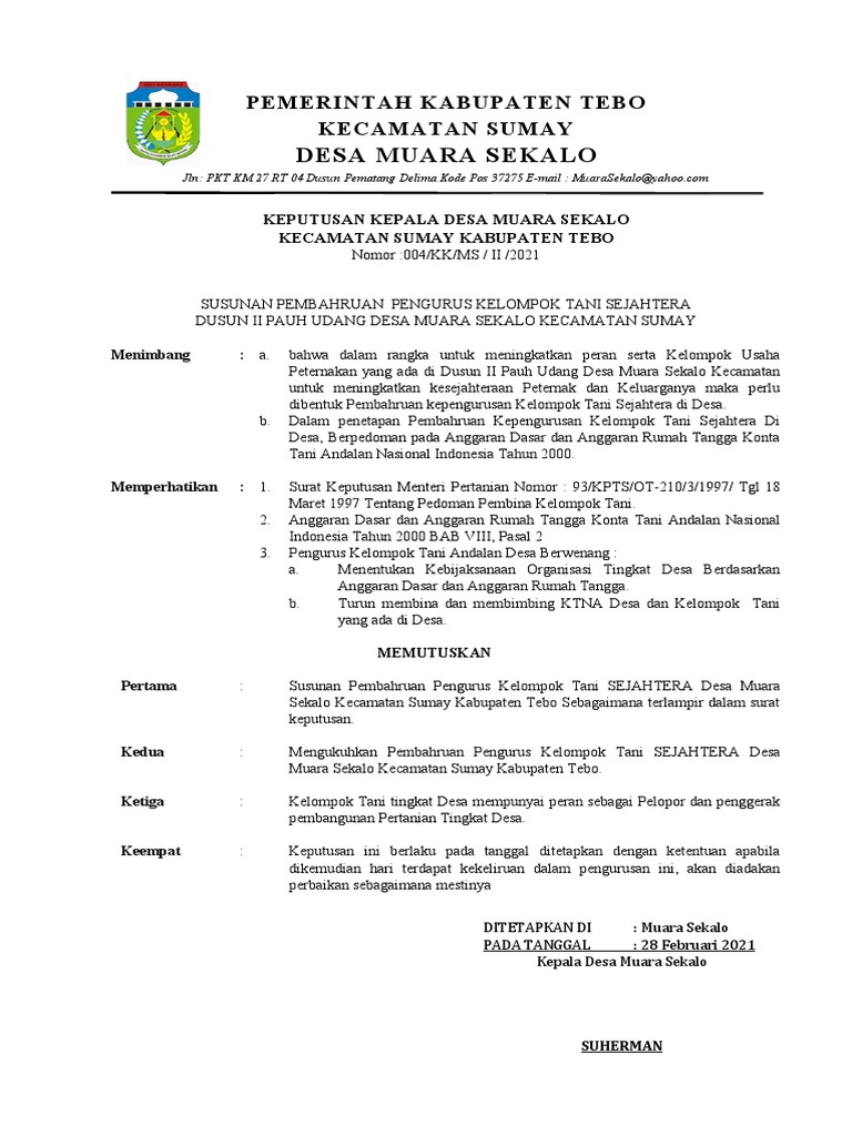 Proposal Kelompok Tani Sejahtera Pengerasan Jalan | PDF