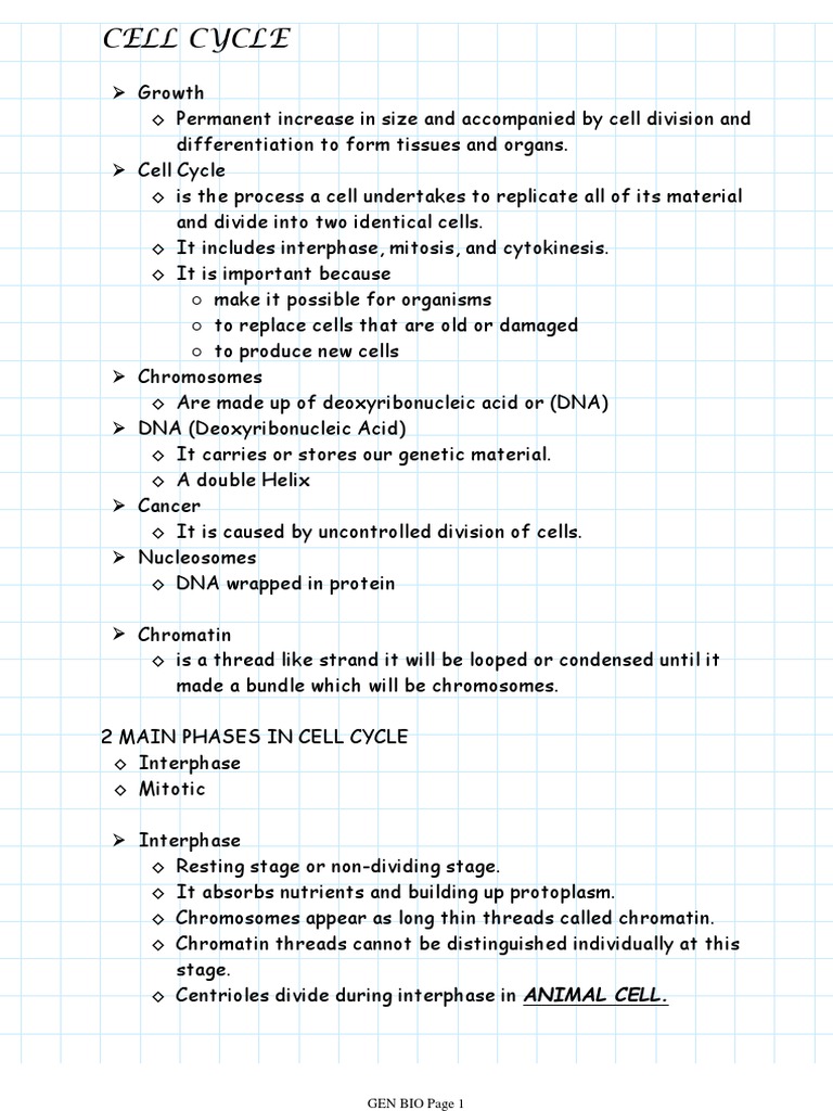Gen Biology 2ND Quarter Mitosis and Meiosis | PDF | Meiosis | Mitosis