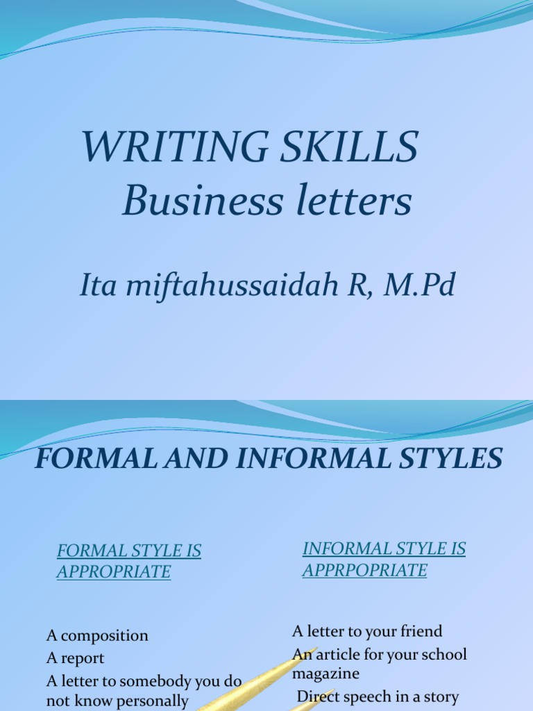 Business Letter 1 (KBM 4) | PDF | Madam | Phrase