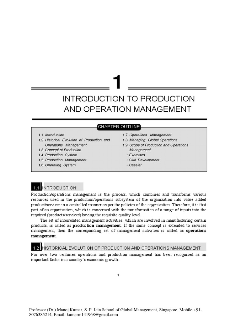 MK Introduction of Operation Management | PDF | Operations Management ...