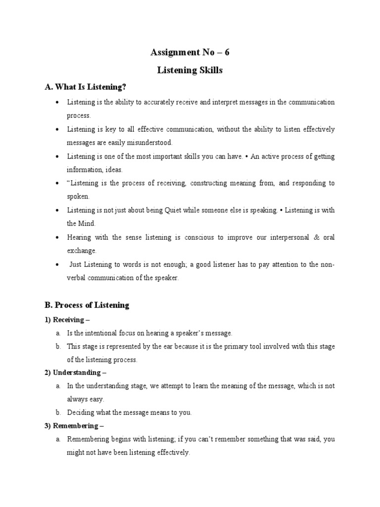 Five Steps to Effective Listening Skills | PDF | Communication | Cognition