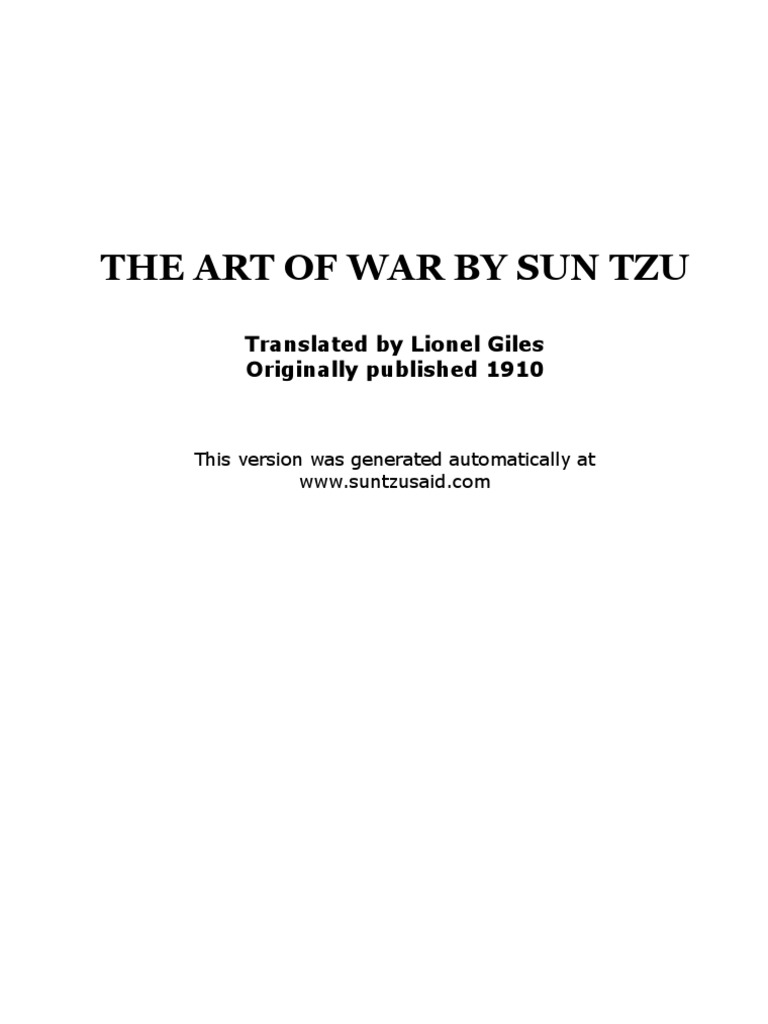 The Art of War | PDF