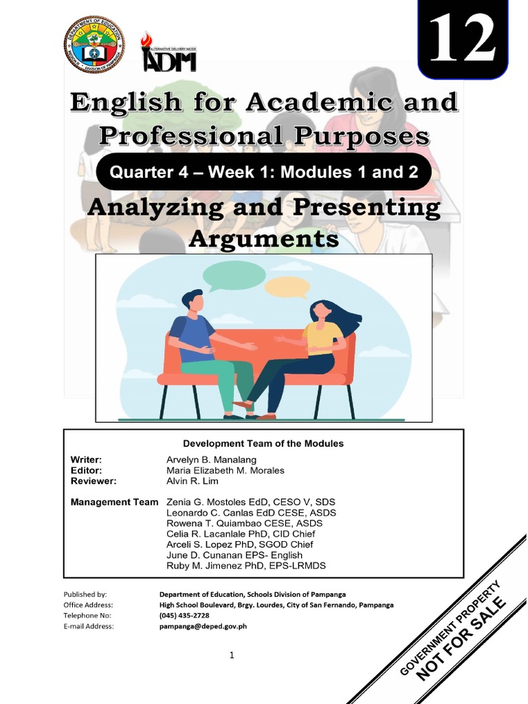 Eapp Q2 Week 1 | Download Free PDF | Argument | Learning