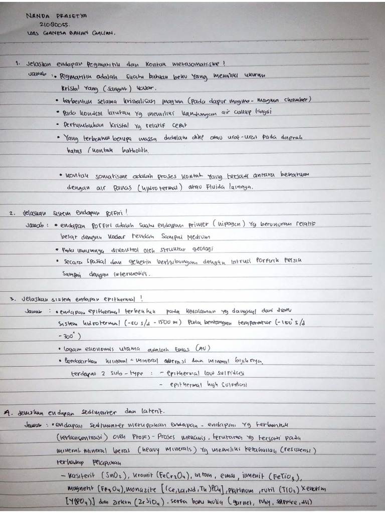 Nanda Prasetya 21080055 - UAS Ganesa Bahan Galian | PDF