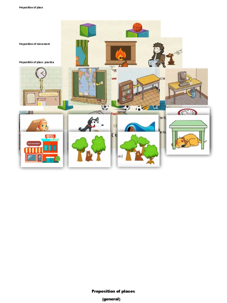 Preposition of Place Imágenes | PDF