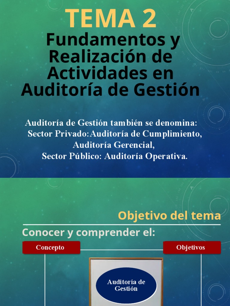TEMA 2 Fundamentos y Realizacion | PDF | Auditoría | Contralor