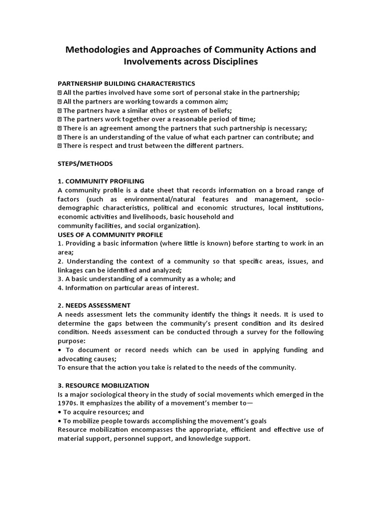 Community Engagement Strategies | PDF | Needs Assessment | Leadership