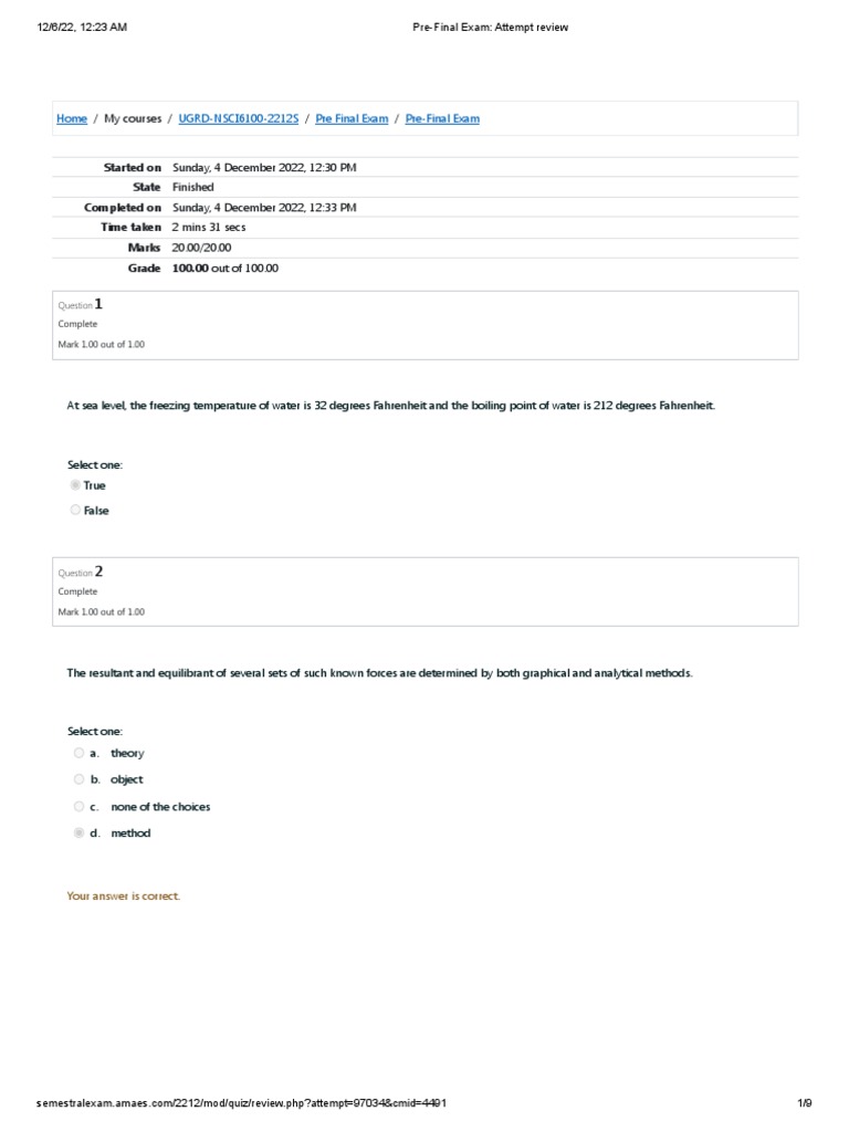 Calculus Based Physics 1 Pre Final Exam | PDF | Force | International ...