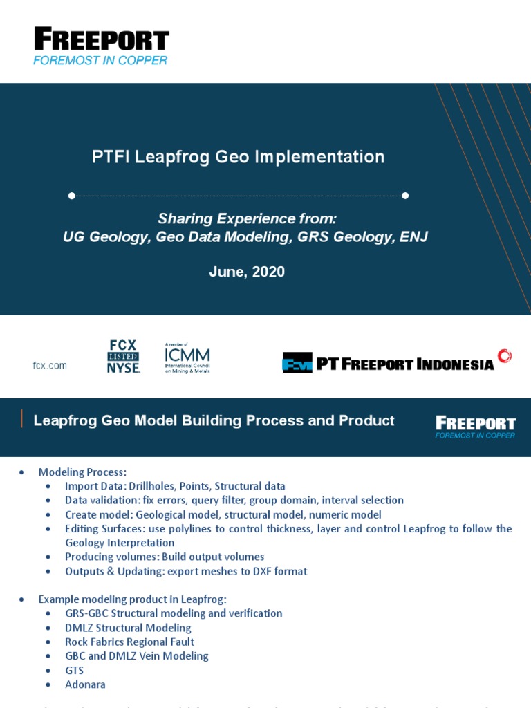 LEAPFROG - PTFI Leapfrog Geo Implementation | Download Free PDF ...
