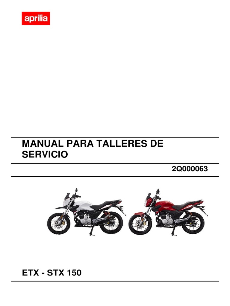 Aprilia STX-ETX 150 (Manual de Servicio) | PDF | Carburador ...