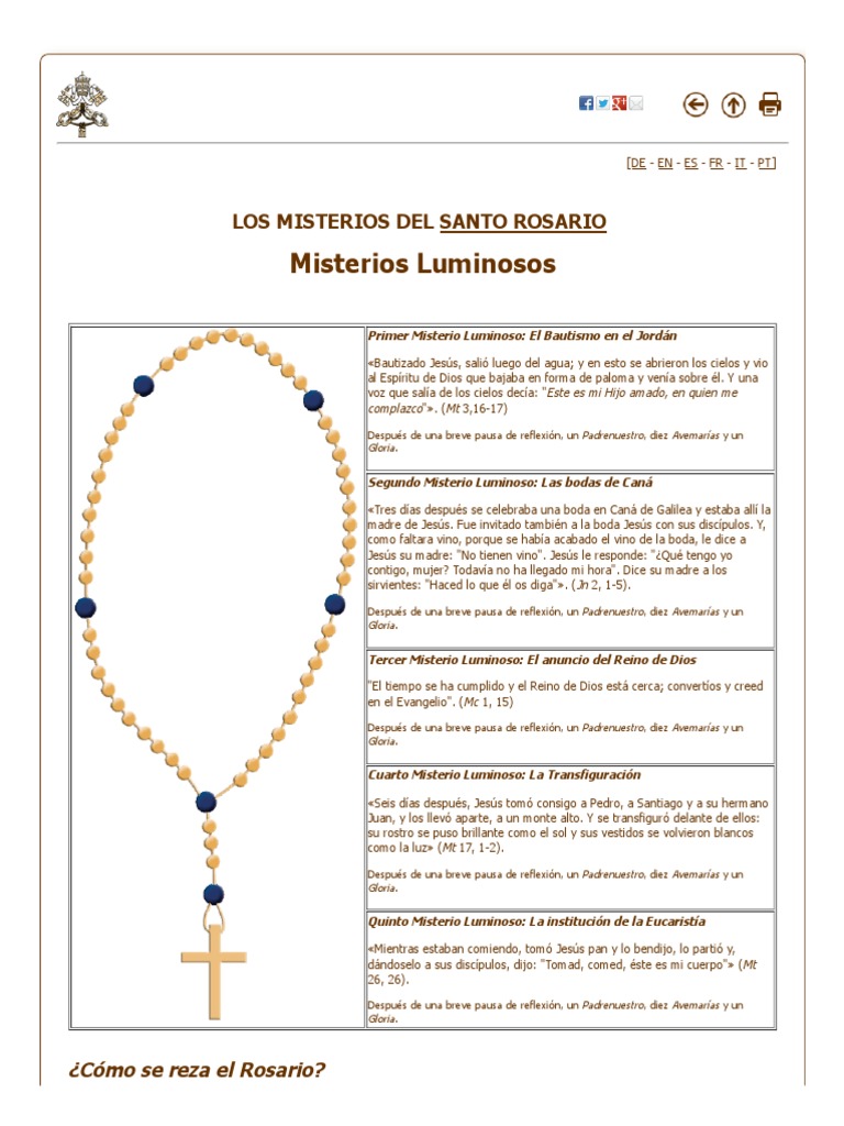 Misterios Luminosos | PDF | orador del Señor | Rosario