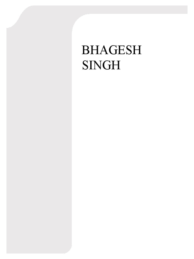 Bhagesh Singh: Teaching Career Profile | PDF