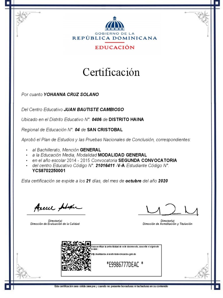 Certificado PDF | PDF