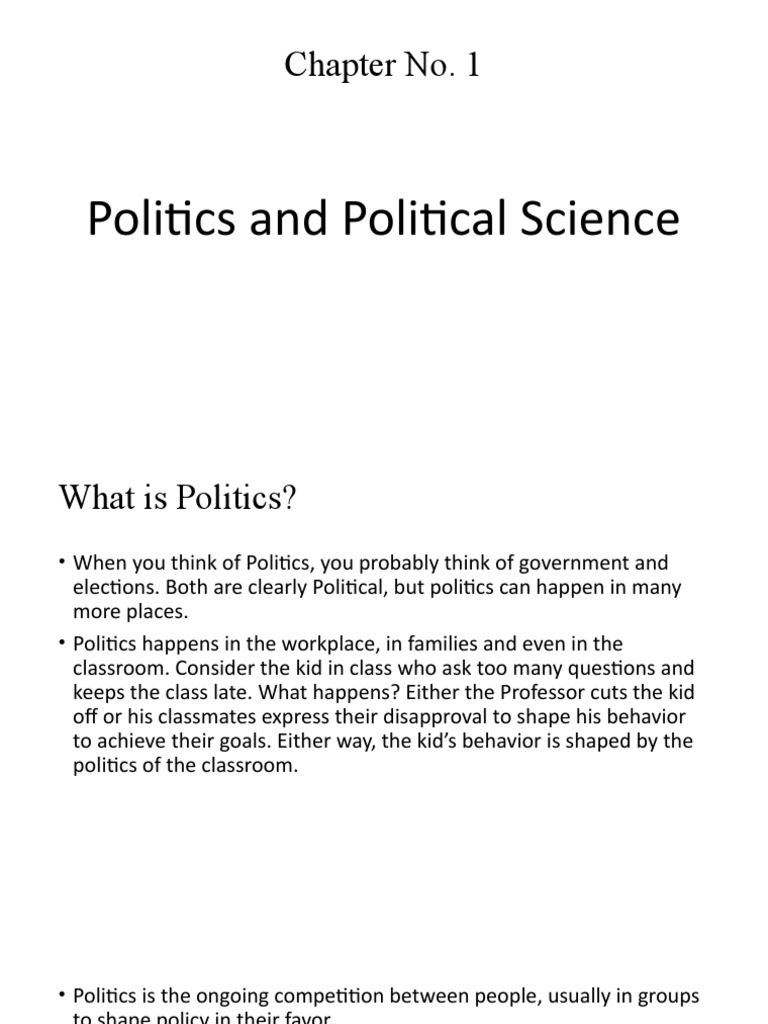 Politics and Political Science (Chapter No. 1) | Download Free PDF ...
