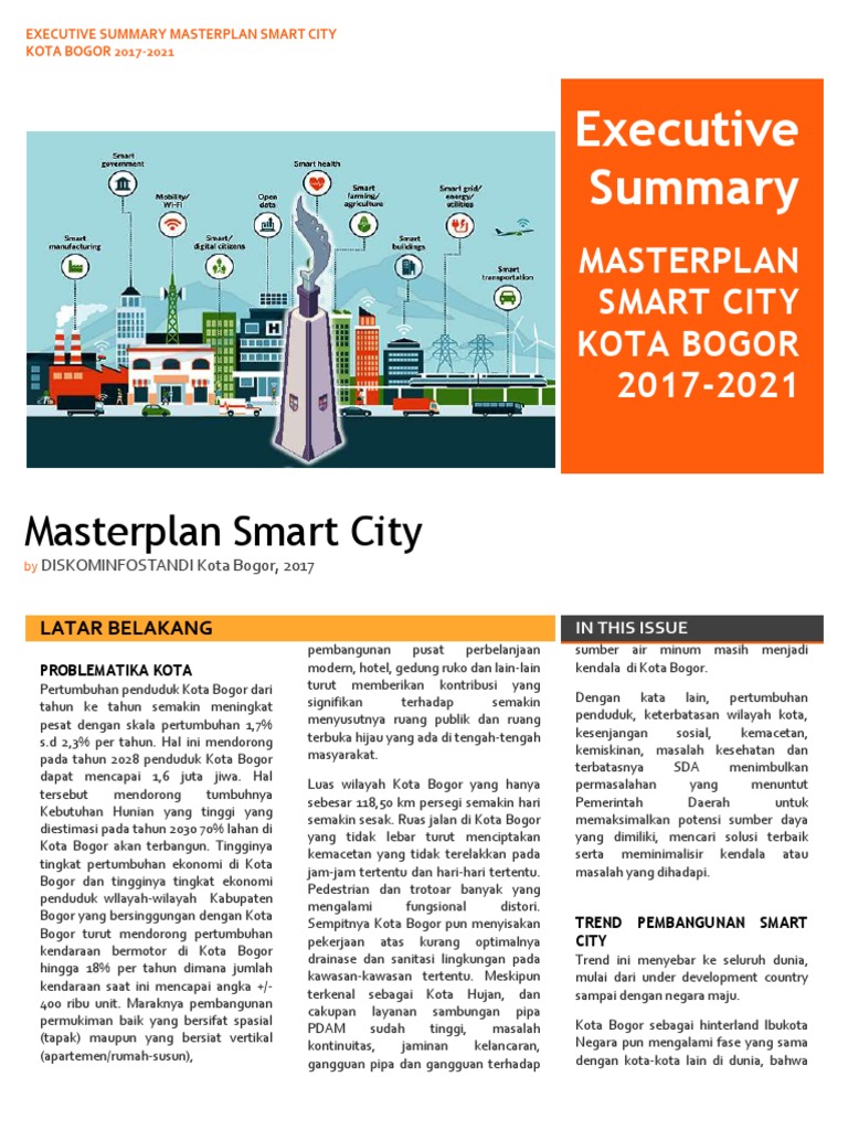 Dokumen - Tech - Executive Summary Masterplan Smart City Kota Bogor Yang Pasti Mengenai Jumlah ...