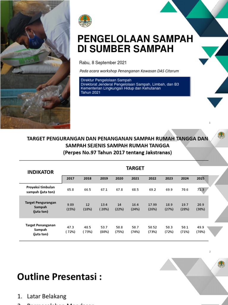 Pengelolaan Sampah Di Sumber - Final (Novrizal Tahar Direktur Pengelolaan Sampah) | PDF