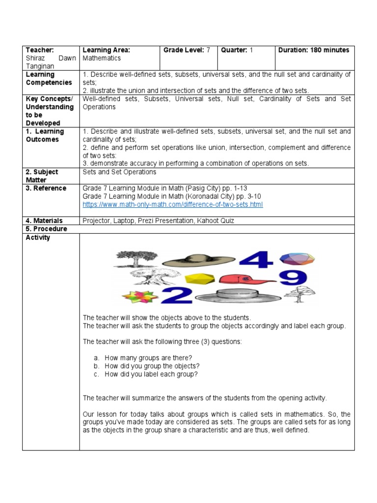 IPLAN | PDF | Set (Mathematics) | Intersection (Set Theory)