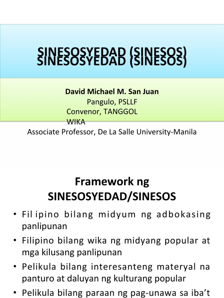 Pdfslide - Tips Sinesosyedad Sinesos NBSPPDF Filedepinisyon NG Termino Adbokasing | PDF