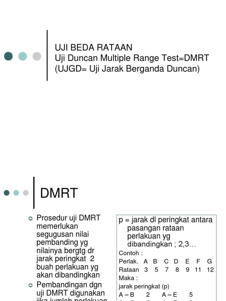 10.uji DMRT | PDF