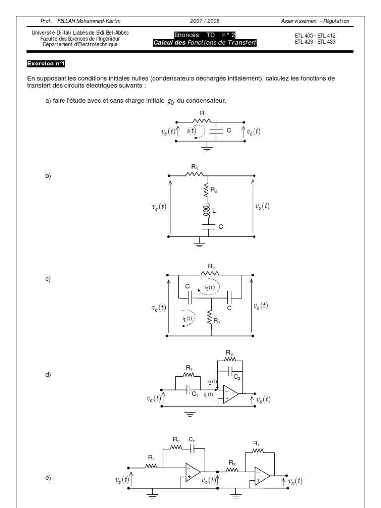 Td 2 Ex Sol Pdf Inductance Tension électrique
