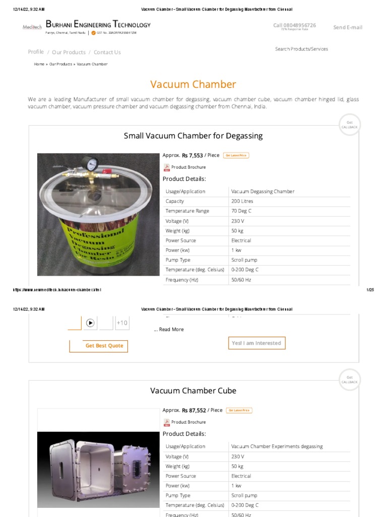 Vacuum Chamber - Small Vacuum Chamber For Degassing Manufacturer From ...