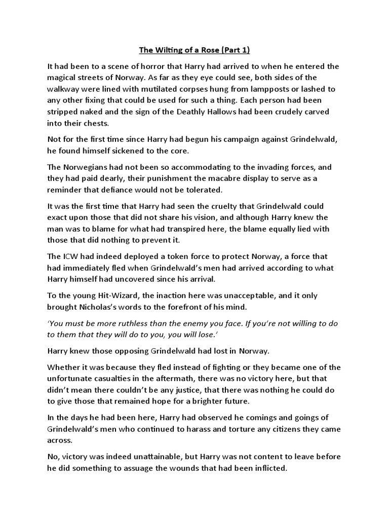 The Wilting of A Rose | PDF