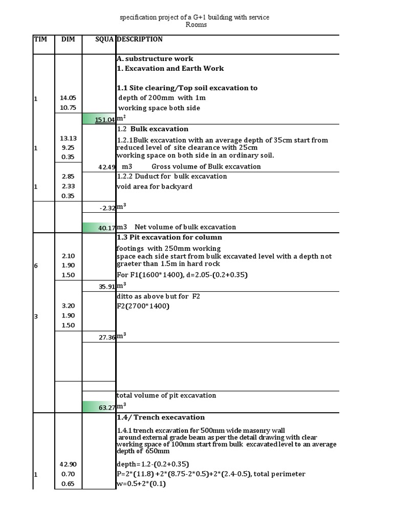 Final Spec Project For G+1 Building | PDF | Room | Stairs