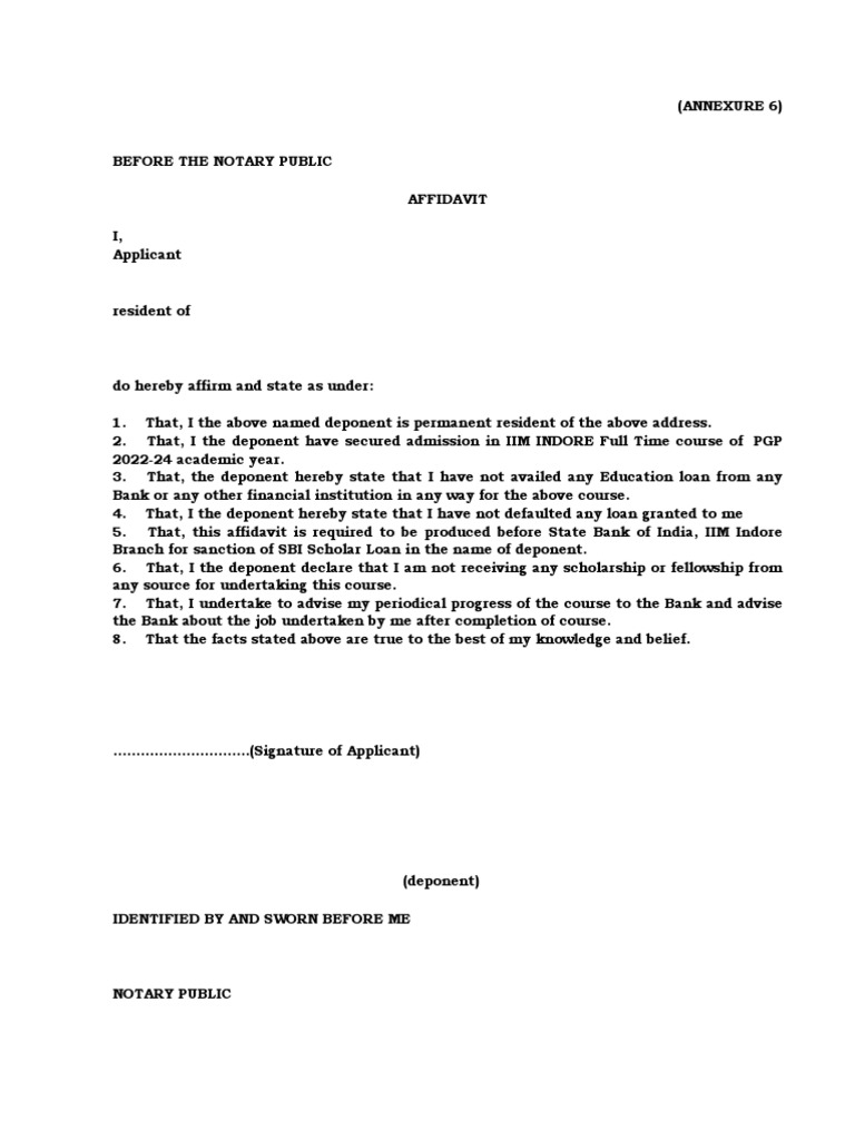 Affadavit | PDF
