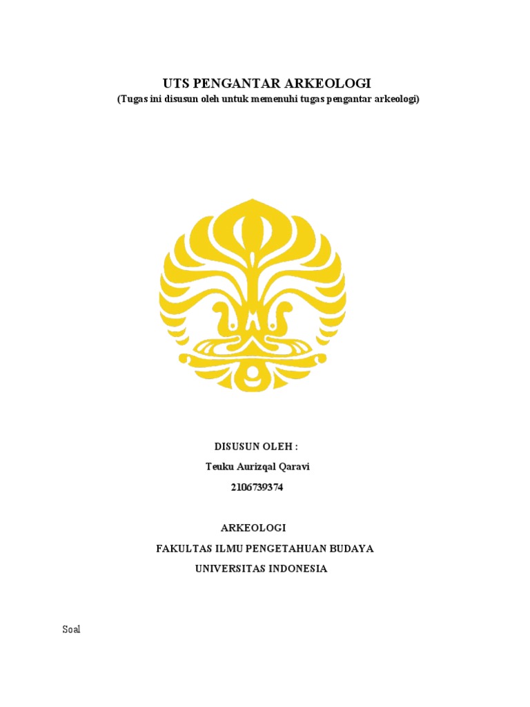 Uts Pengantar Arkeologi | PDF