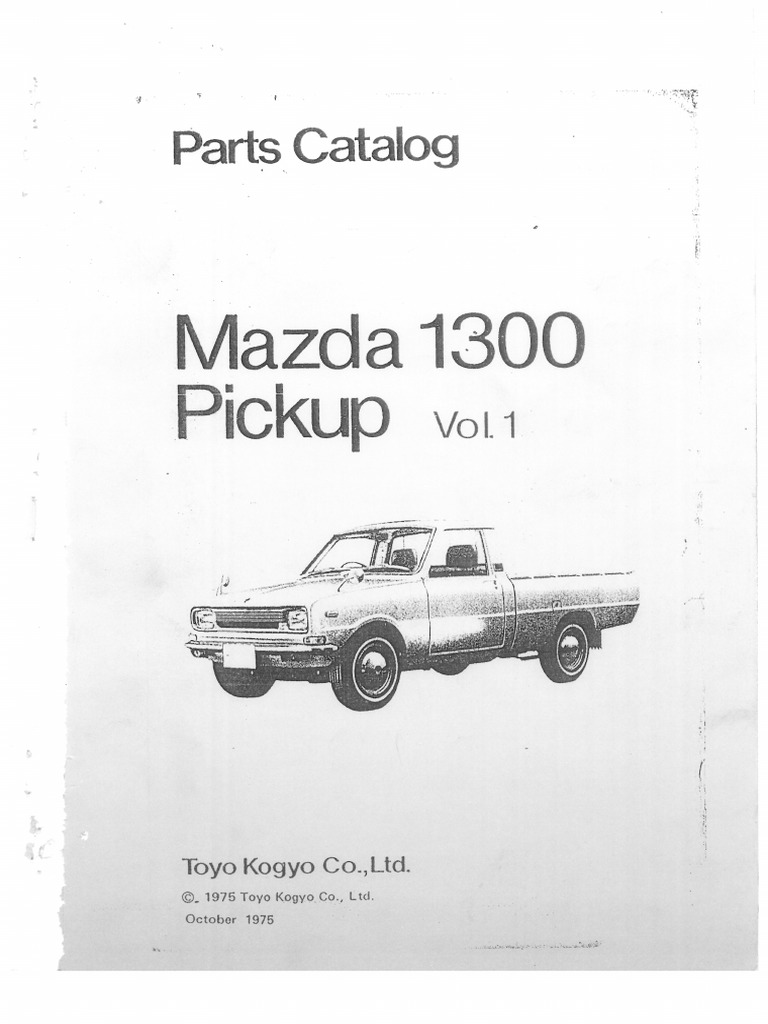 Mazda 1300 Pick Up Parts Catalog | PDF