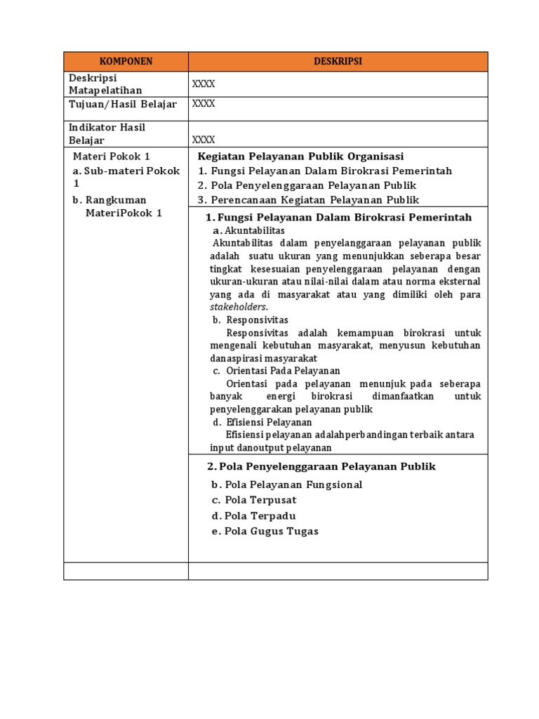 Perencanaan Kegiatan Pelayanan Publik (Gery) | PDF